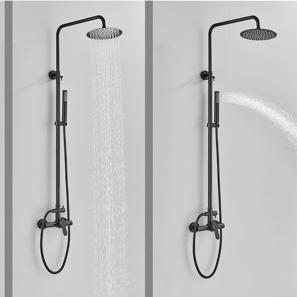 Makai Dual Function Stainless Steel Outdoor Shower - Matte Black ...